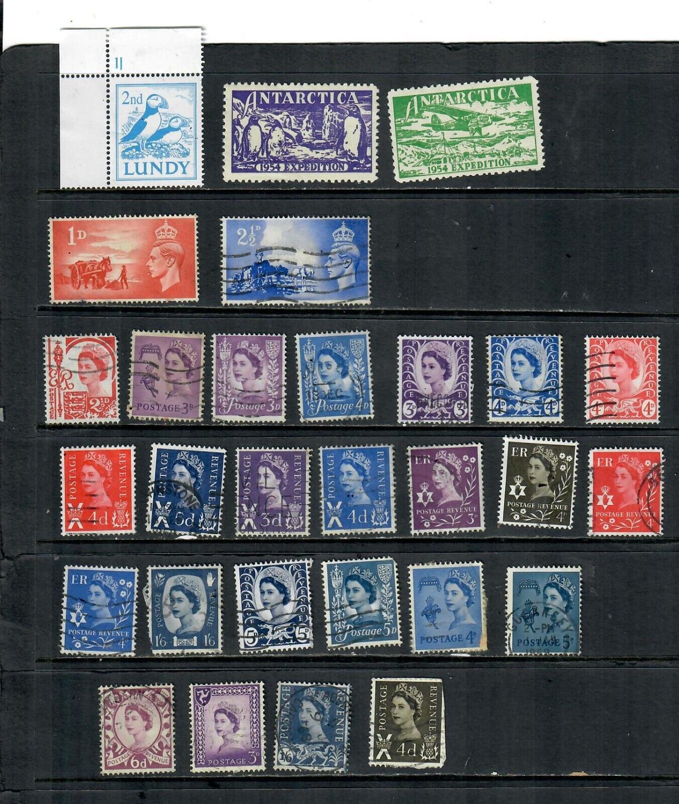 G.B. PRE Decimal Regionals , Lundy and Antarctica Issues MIX X 29 Used ...