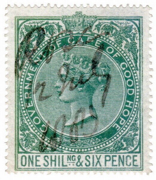 (I.B) Cape of Good Hope Revenue : Stamp Duty 1/6d (1873) | Africa ...