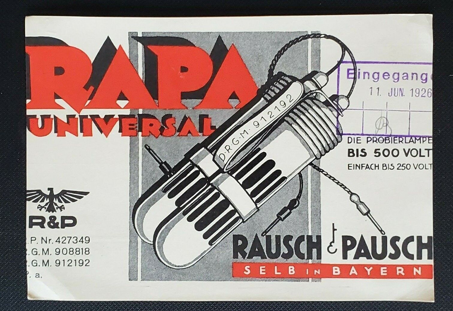 1926 Selb Germany RAPA Universal Rausch & Pausch Illustrated Radio ...