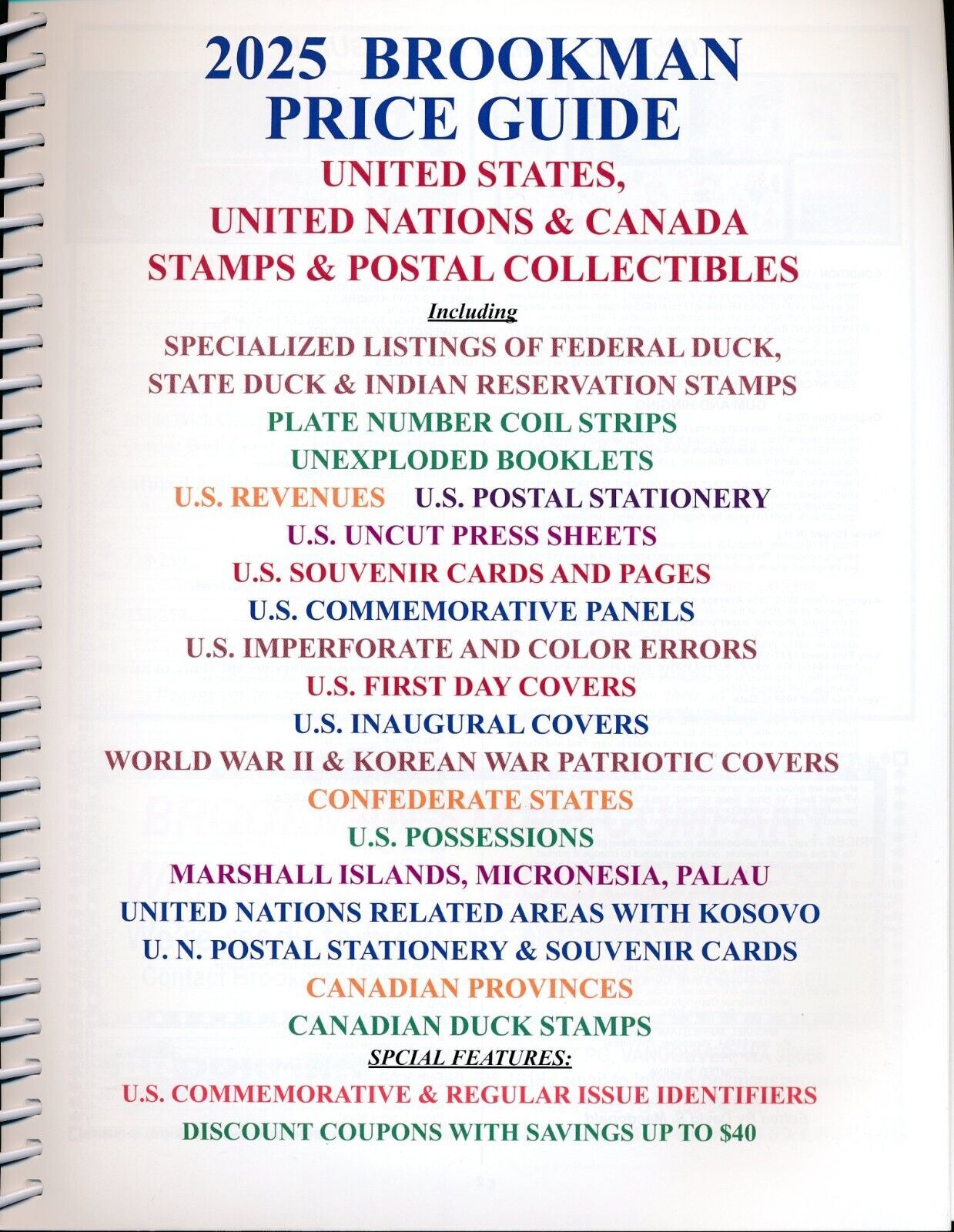 BROOKMAN 2025 Catalog of US, Canada & United Nations Stamps - PRICE ...
