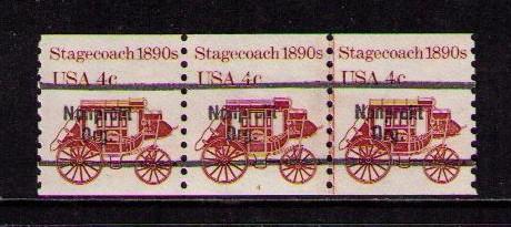 US Sc# 1898Ab MNH FVF Strip3 P#4 1890s Stagecoach 4c / HipStamp