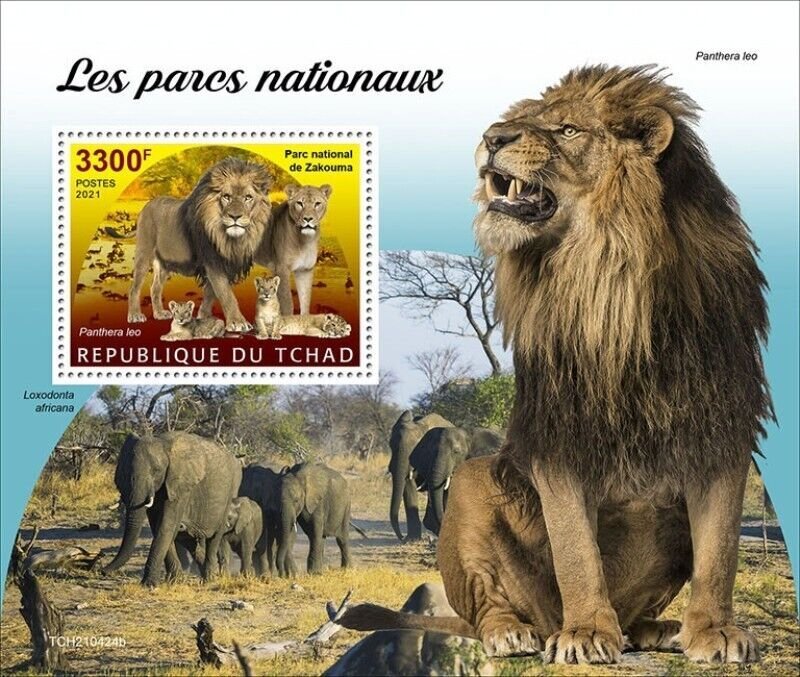 Chad - 2021 National Parks and Animals - Stamp Souvenir Sheet ...