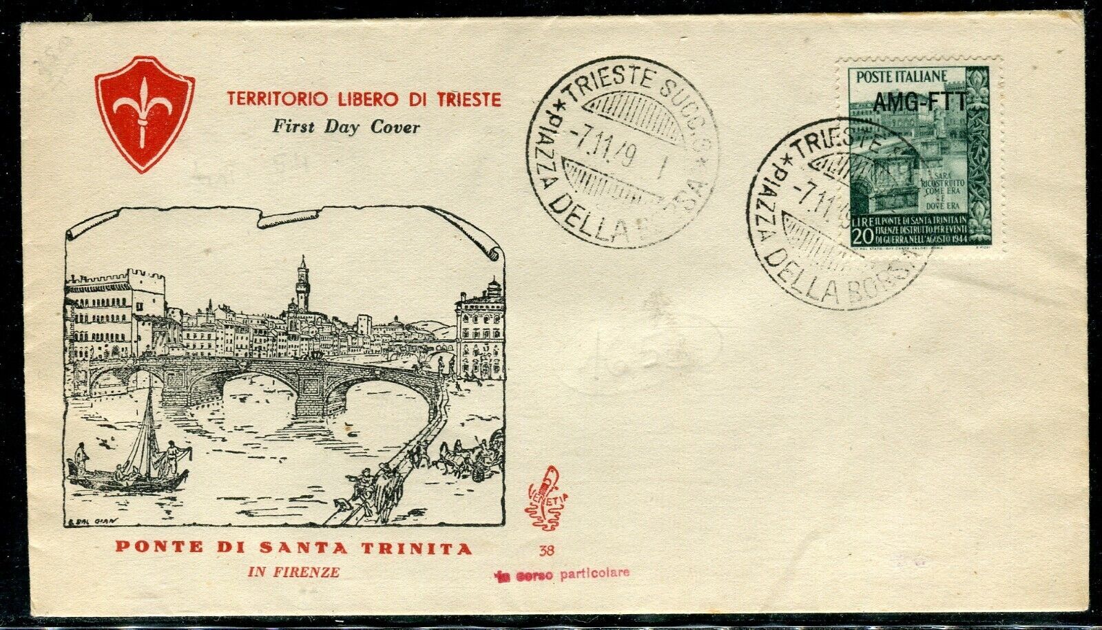 FDC Venetia Club Trieste a 1949 Reconstruction of the Holy Trinity ...