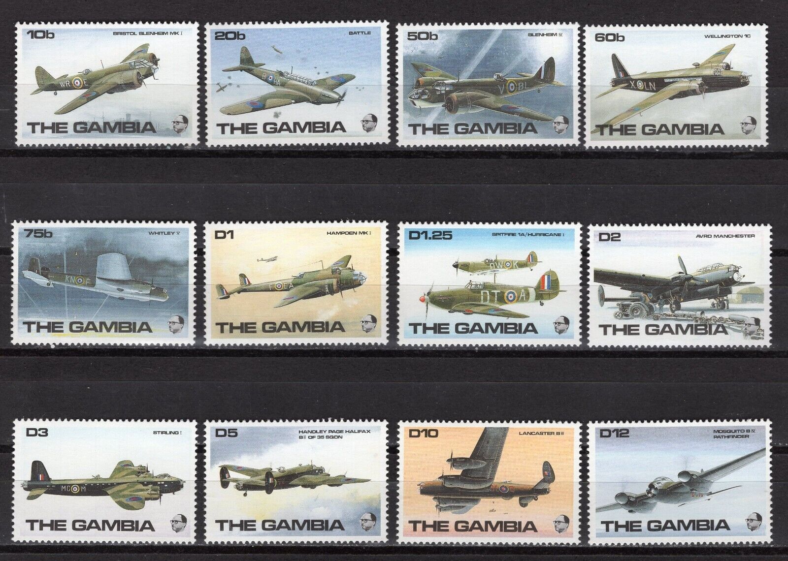 GAMBIA - 11990 R.A.F. Aircraft of Second World War - M467 | Africa ...