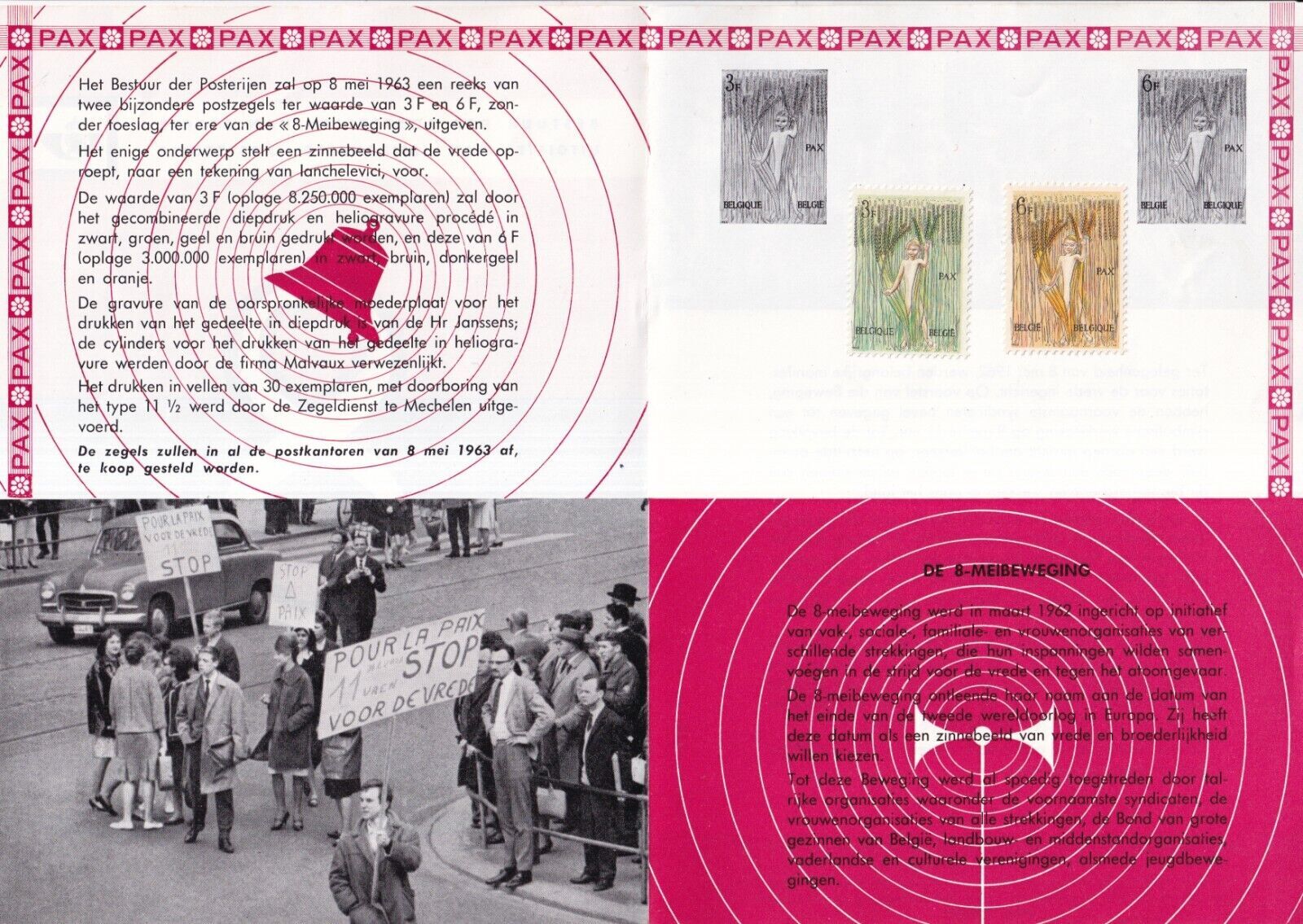 SA36a Belgium 1963 Peace movement, special booklet | Europe - Belgium ...