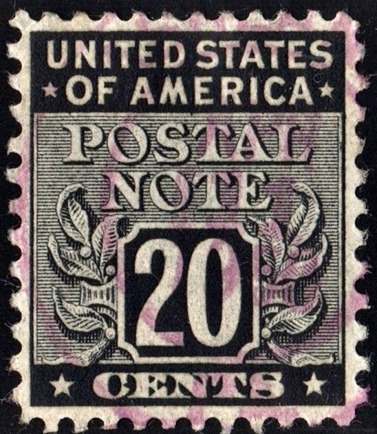 SC#PN11 20¢ Postal Note Single (1945) Used | United States, Back of ...