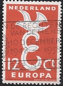 Netherlands #375 12c Europa - To The Service of The European Idea ...