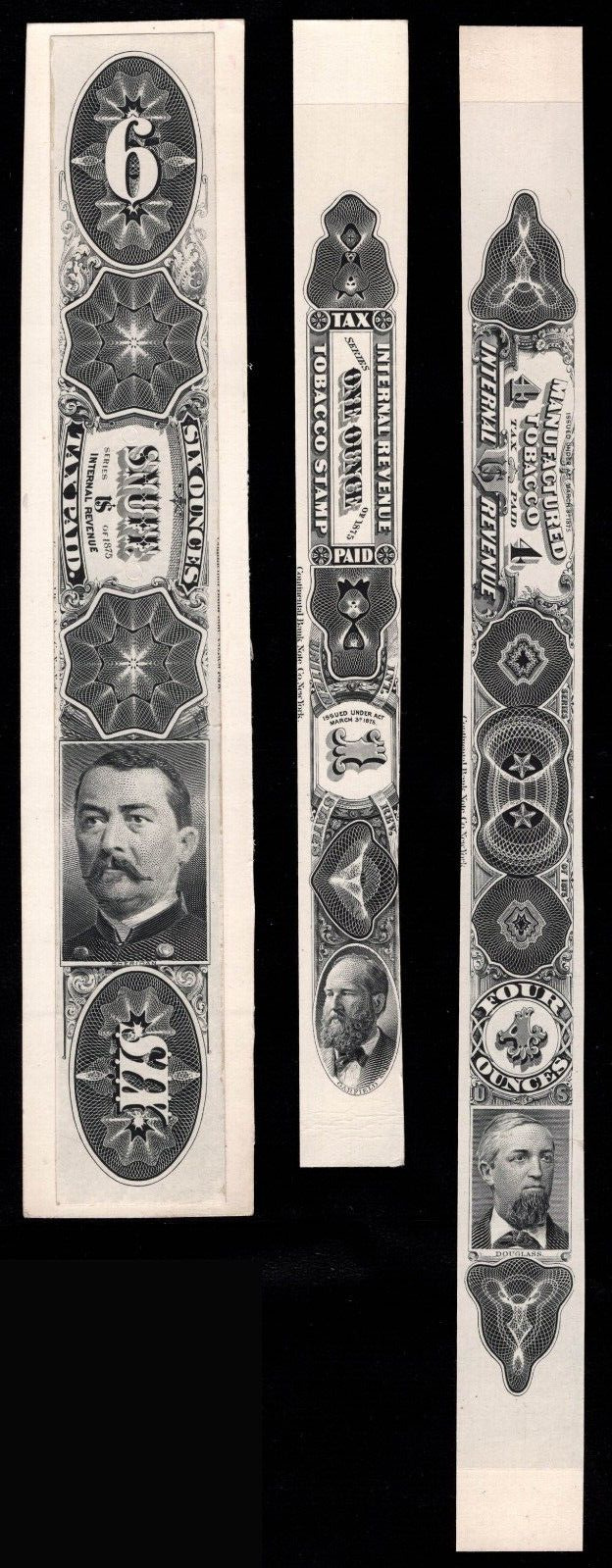 Momen US Stamps Turner #T-84, T-86, S-22 Revenue Tobacco Proofs LOT ...