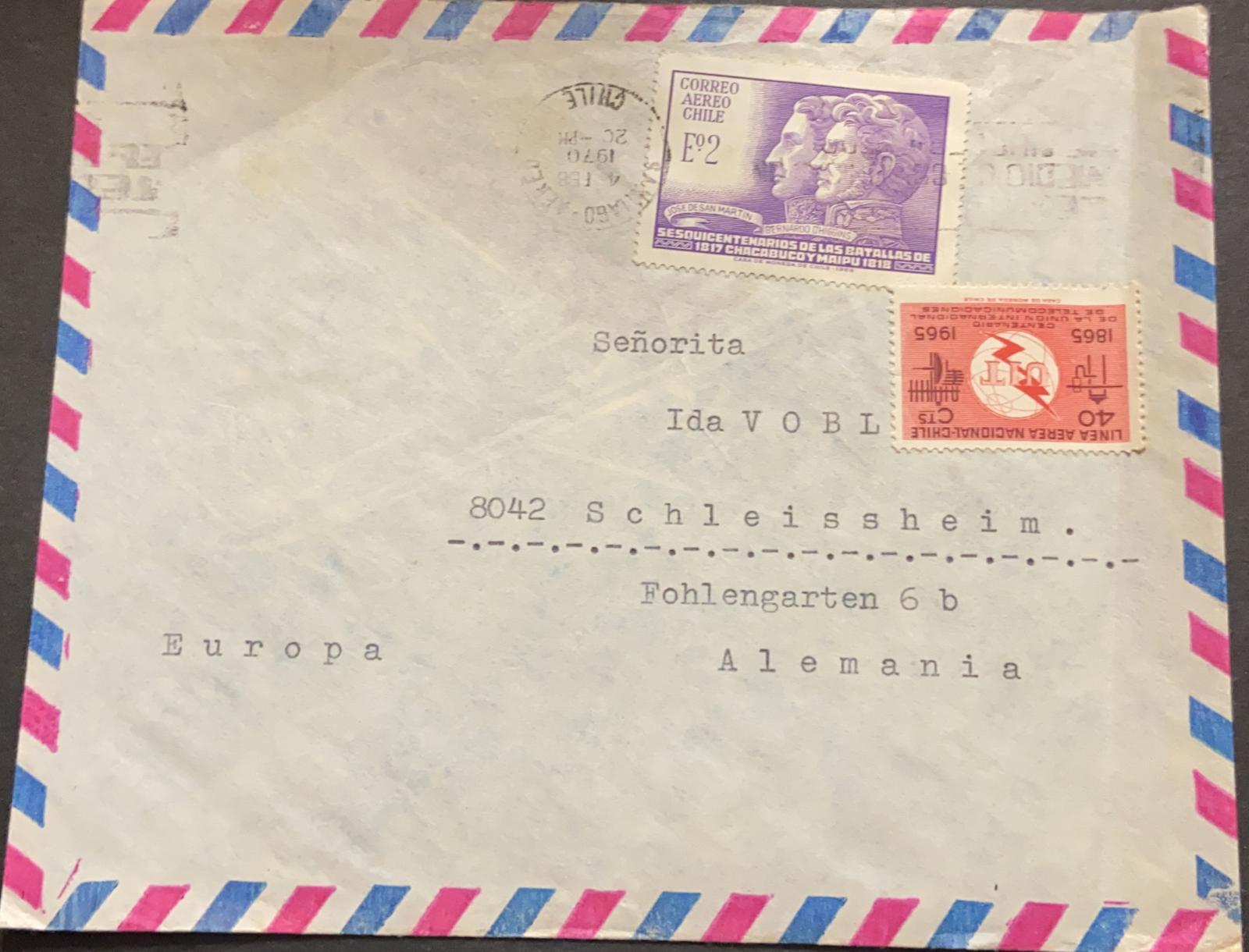 O) 1970 Chile, Battle of Chacabuco and Maipu, SAN Martin and O´higgins ...