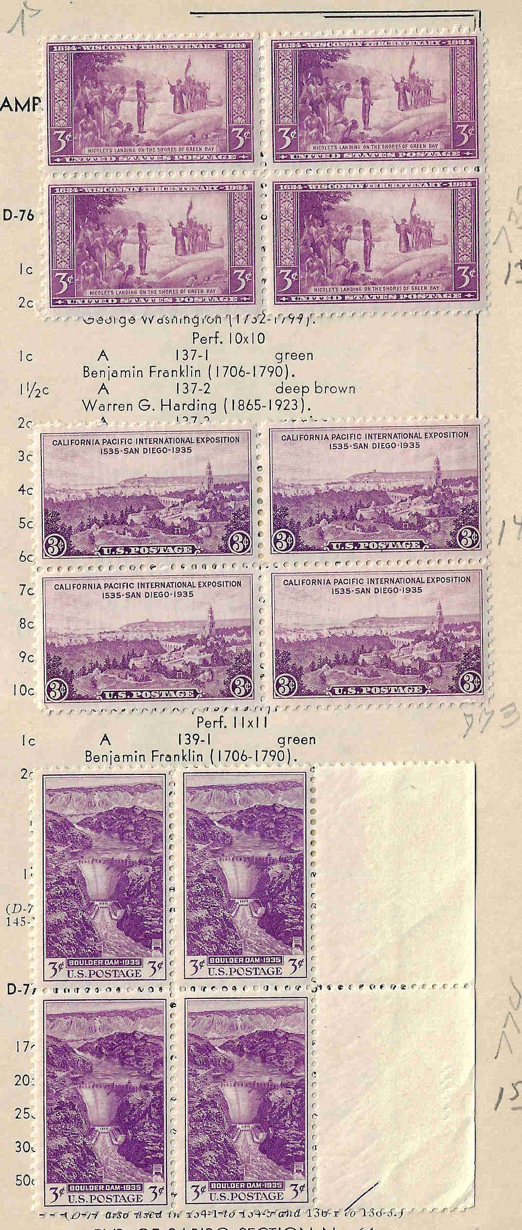 739, 773, 774 Mint,OG,HR... Blocks of 4... SCV $4.10 | United States ...