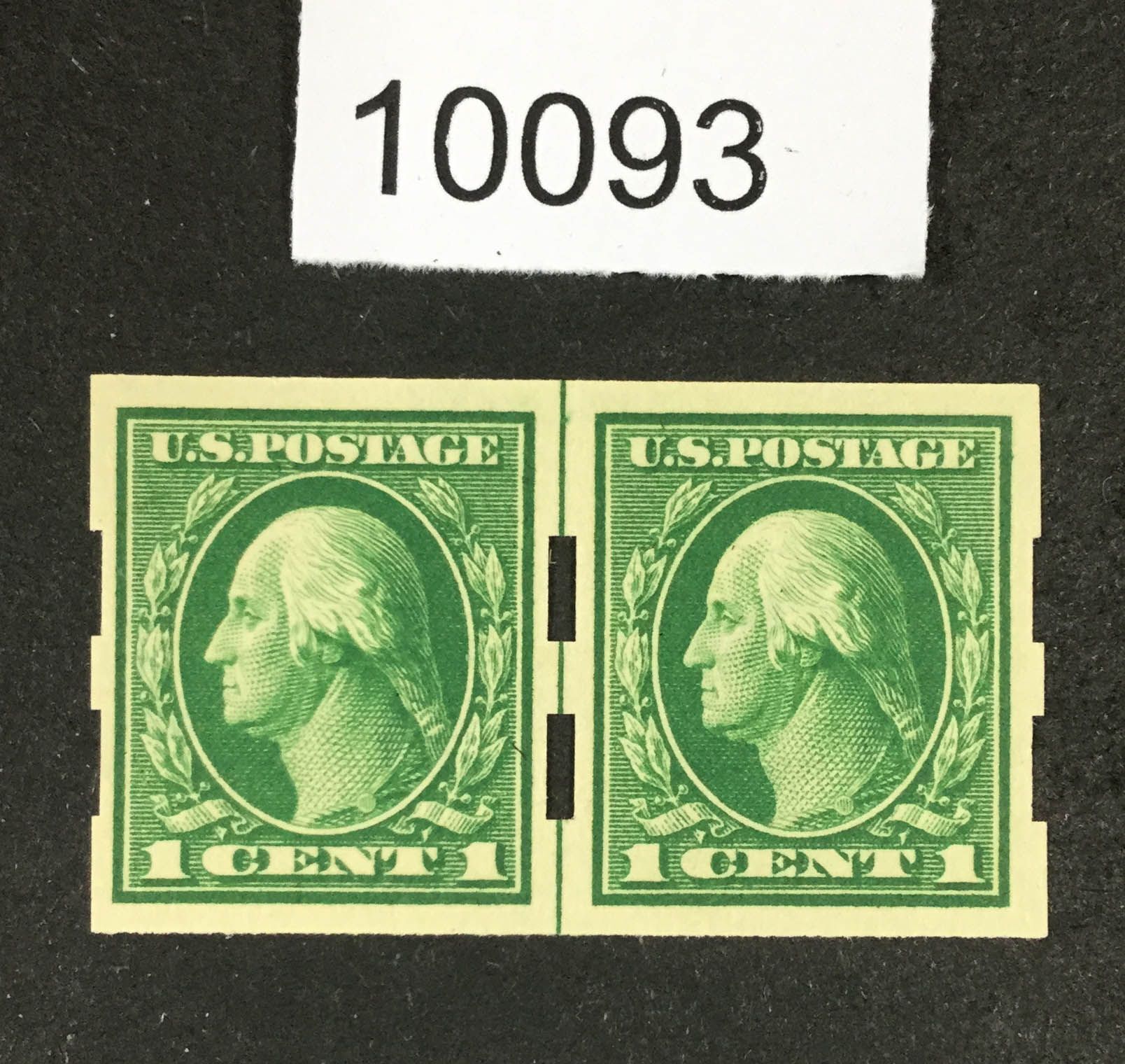US Stamps # 408 Line Pair Schermack Type-Iii Mint OG NH LOT # 10093 ...