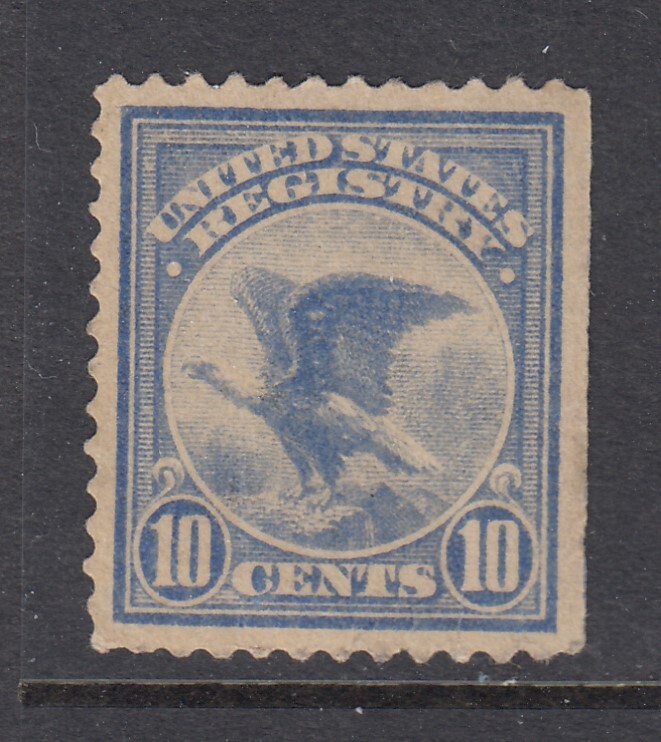 US #F1 10c Registery Stamp (Mint Hinged - has creases) cv$80.00 ...