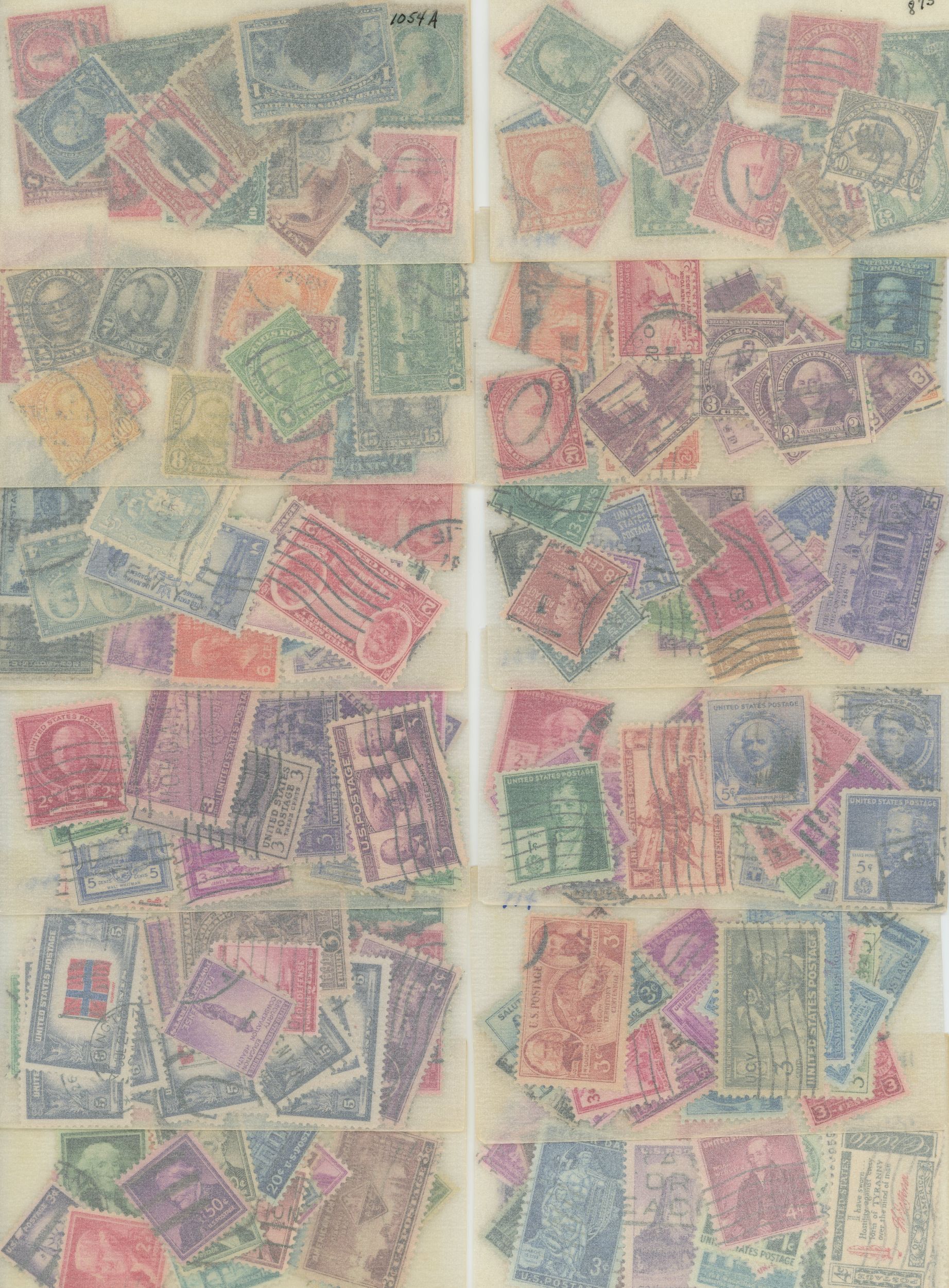 USA - 500 different used stamps - 19th Century --> 2000's + some BOB ...