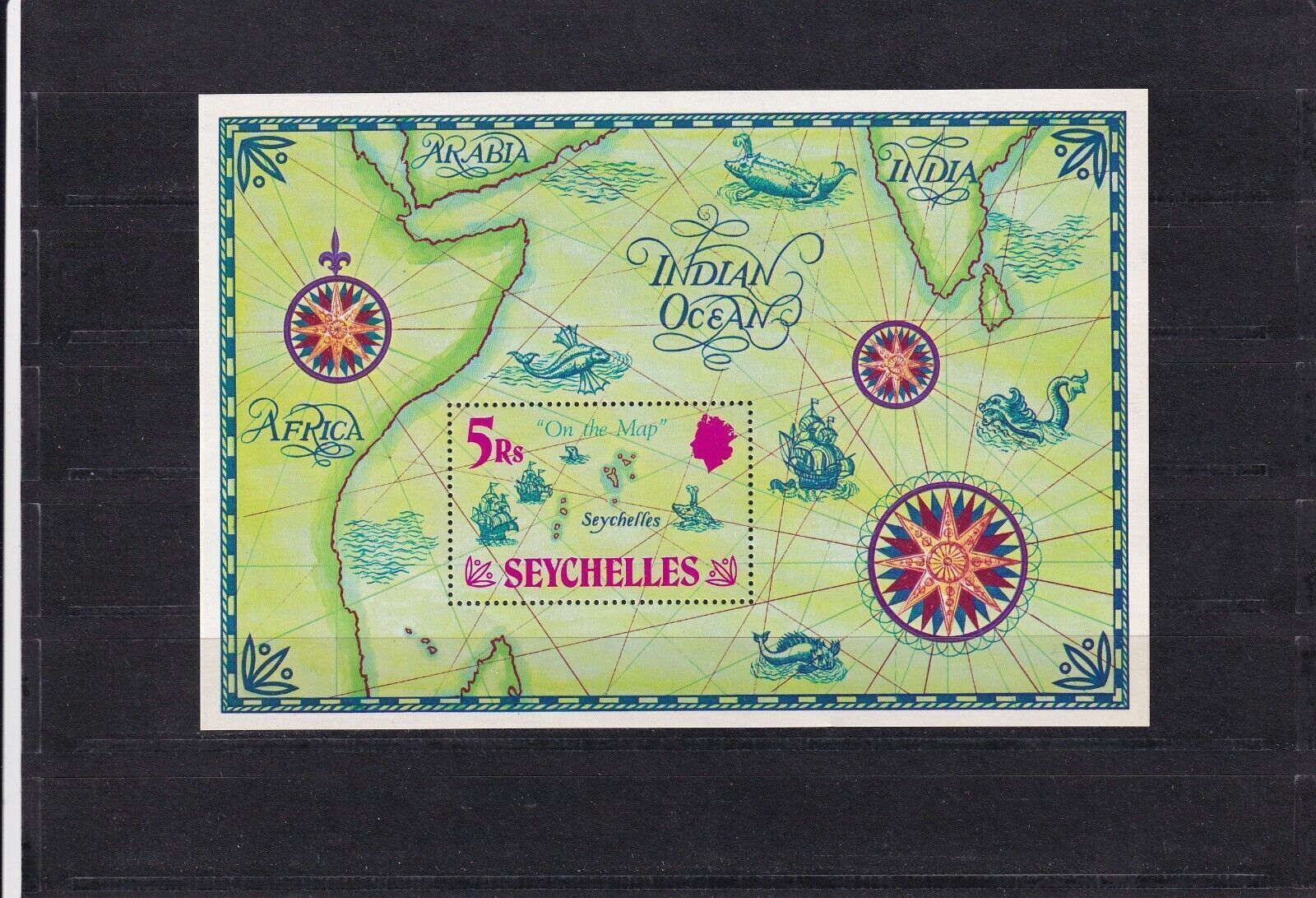SA15g Seychelles 1971 On the map Souvenir Sheet | Africa - Seychelles ...