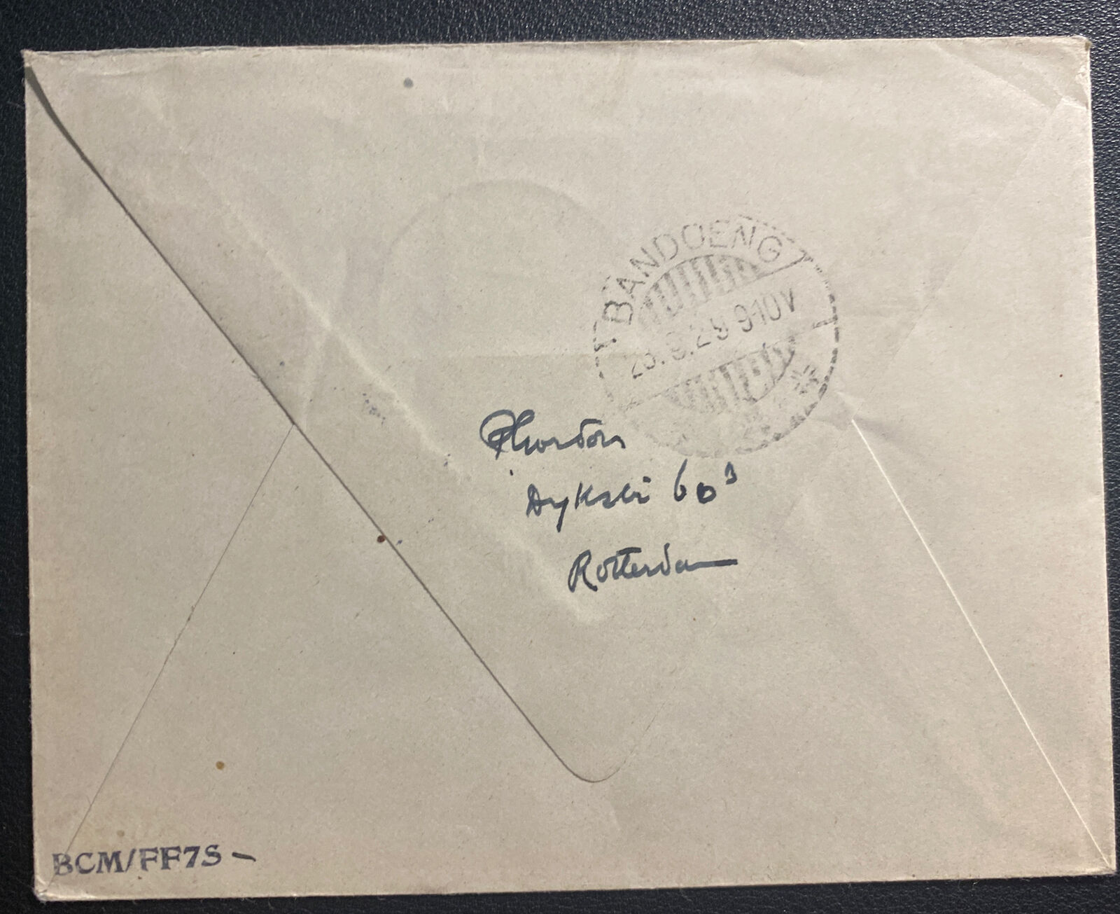 1929 Rotterdam Netherlands Airmail Cover To Bandoeng Netherlands Indies ...