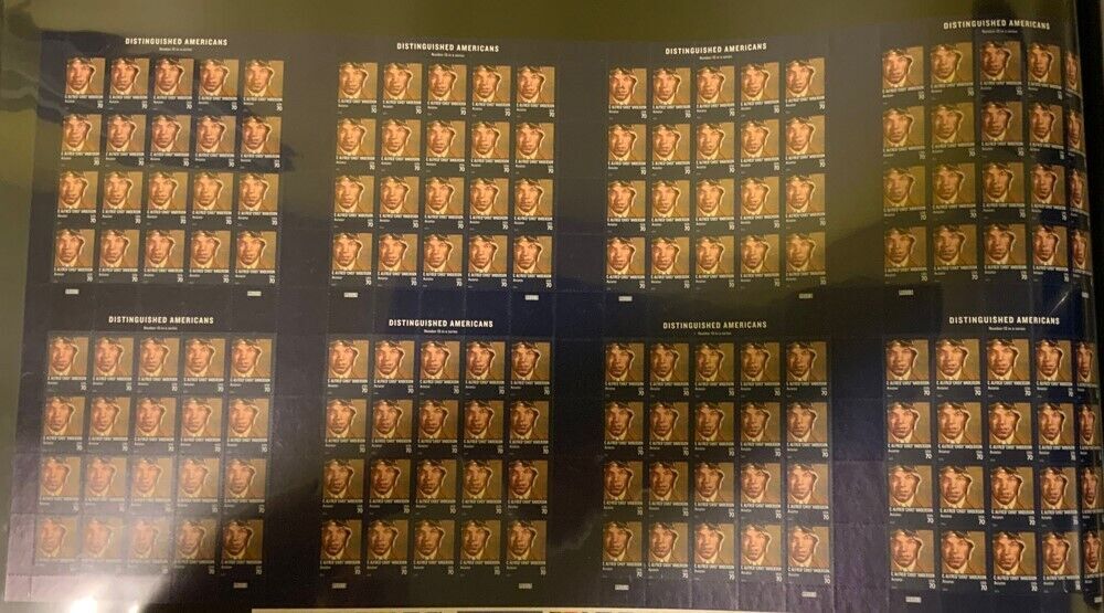 4879, C. Alfred Anderson Press Sheet of Eight Panes of 20 Stamps ...