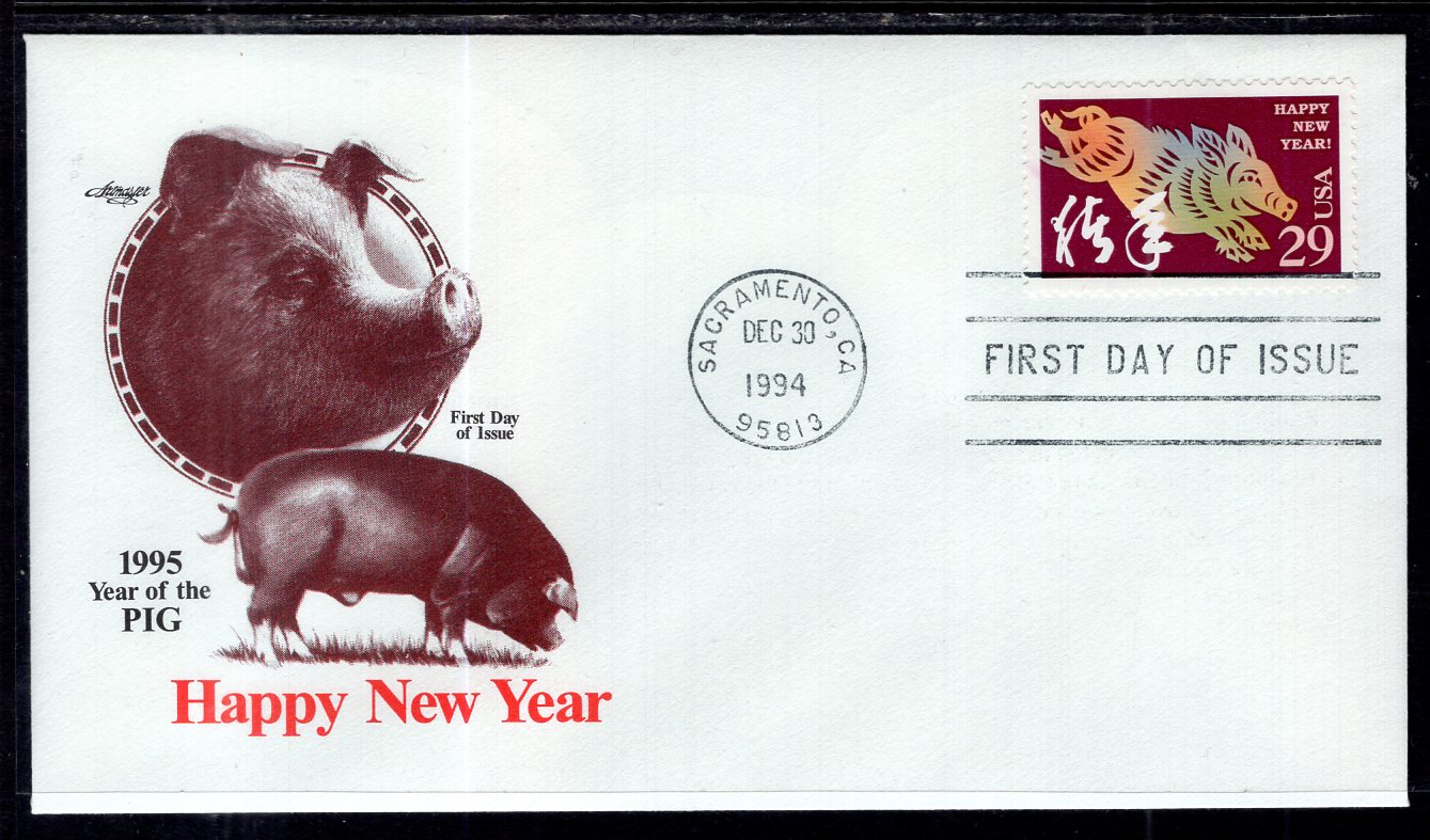 US 2876 Year of the Pig Artmaster U/A FDC | United States, General ...