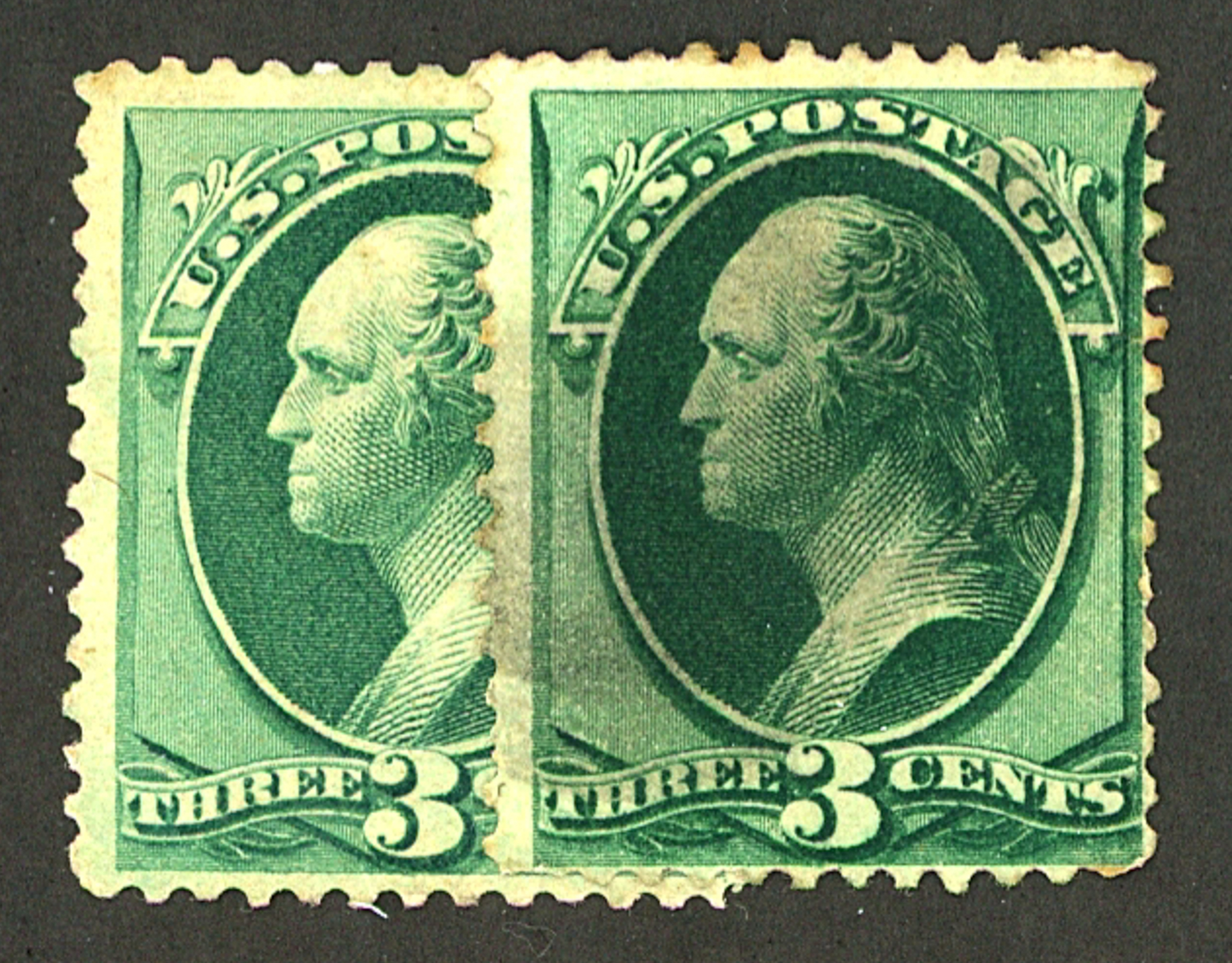 U.S. #136 X2 Mint NG/ Used | United States, General Issue Stamp / HipStamp
