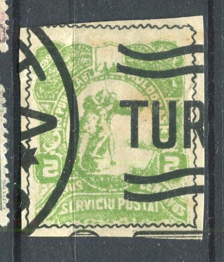 ARGENTINA; 1890s early classic Imperf Local Revenue fine used 2c. value ...