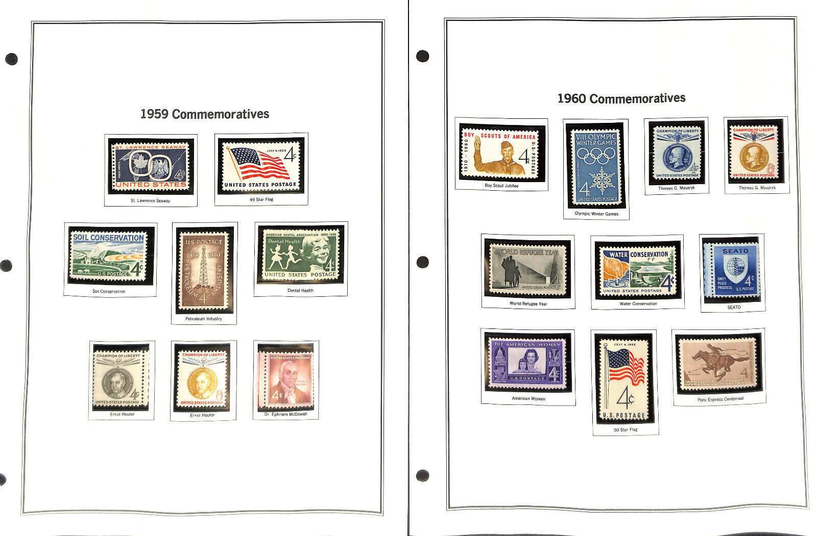 United States Stamp Collection in Mystic Heritage Album 1947-1991 Mint ...
