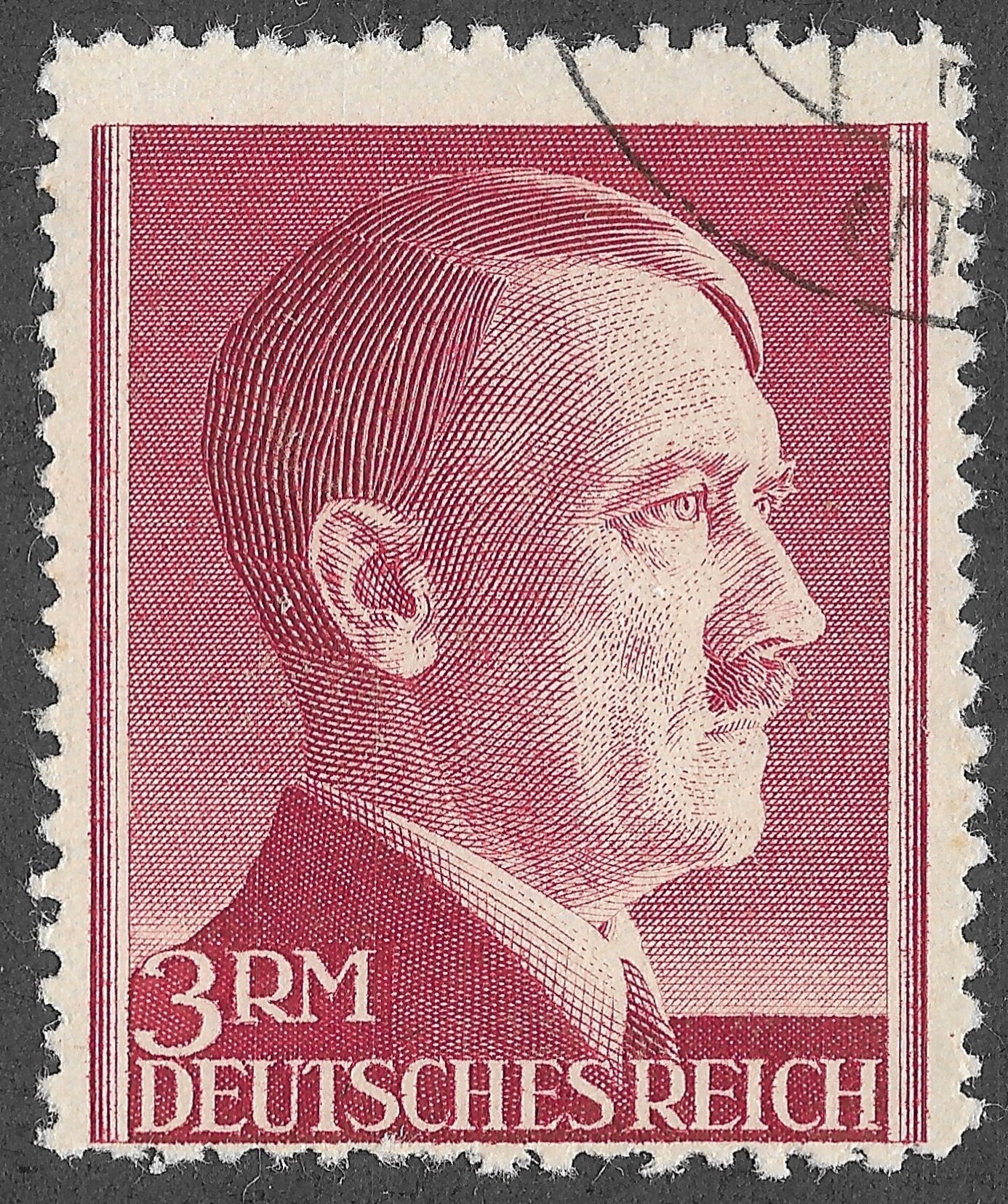 Used 1944 German Jumbo 3RM Postage Stamp (perf variety), Scott #526a ...