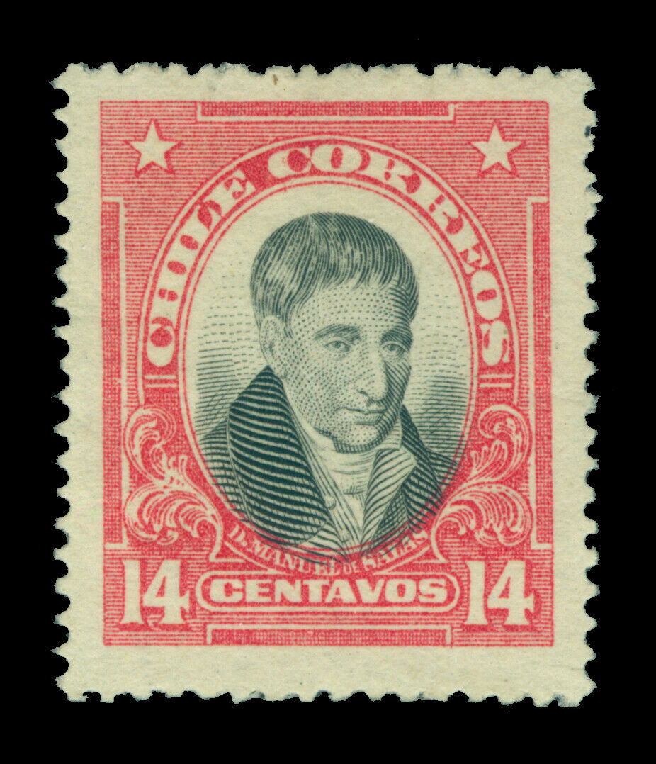 CHILE 1915 Manuel de Salas 14c salmon - UNISSUED - Scarce | Central ...