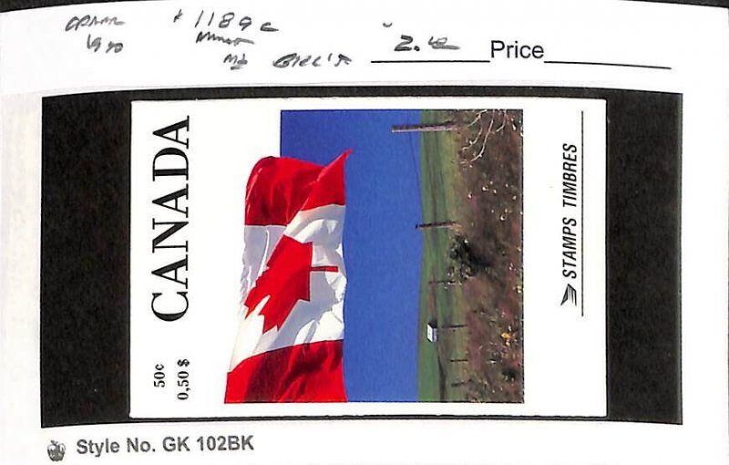 Canada, Postage Stamp, #1189a Booklet Mint NH, 1990 Flag (AC) | Canada ...
