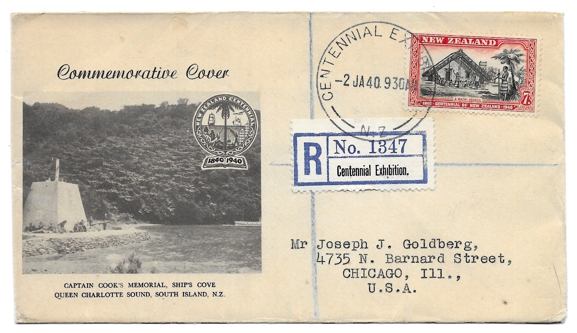 New Zealand Scott 238 Centenary of British Sovereignty First Day ...