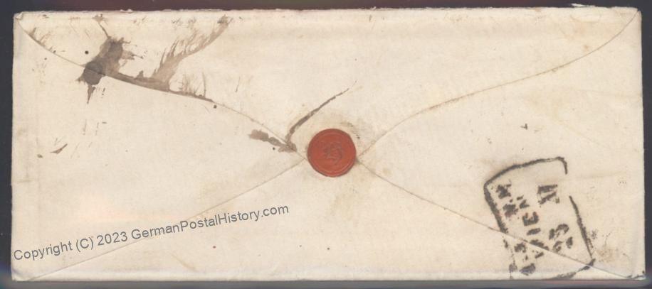 Bavaria 1867 Germany Kreuzer Imperf Mi17 EF Cover Vienna Austria Bayern ...