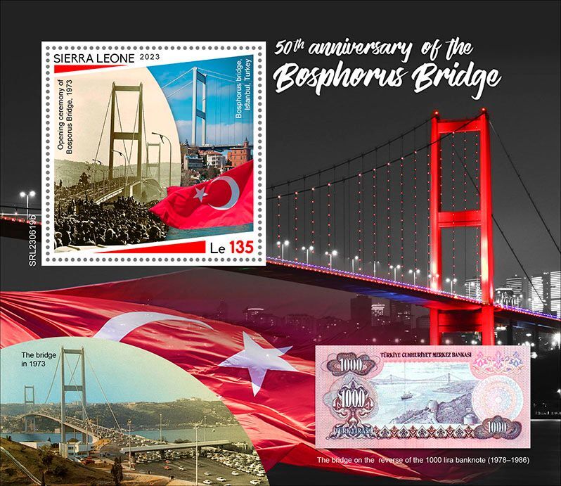 SIERRA LEONE - 2023 - Bosphorus Bridge - Perf Souv Sheet - Mint Never ...