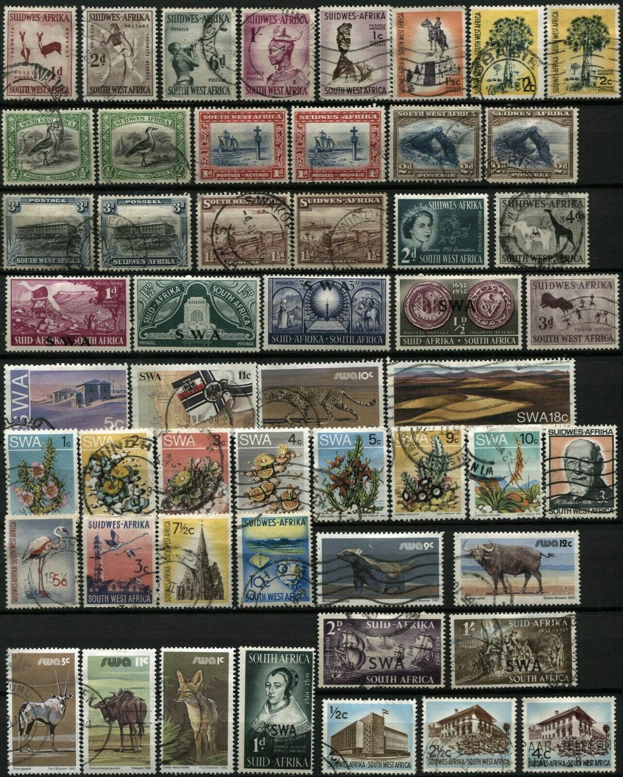 South West Africa Postage Stamp Collection SWA British Commonwealth ...