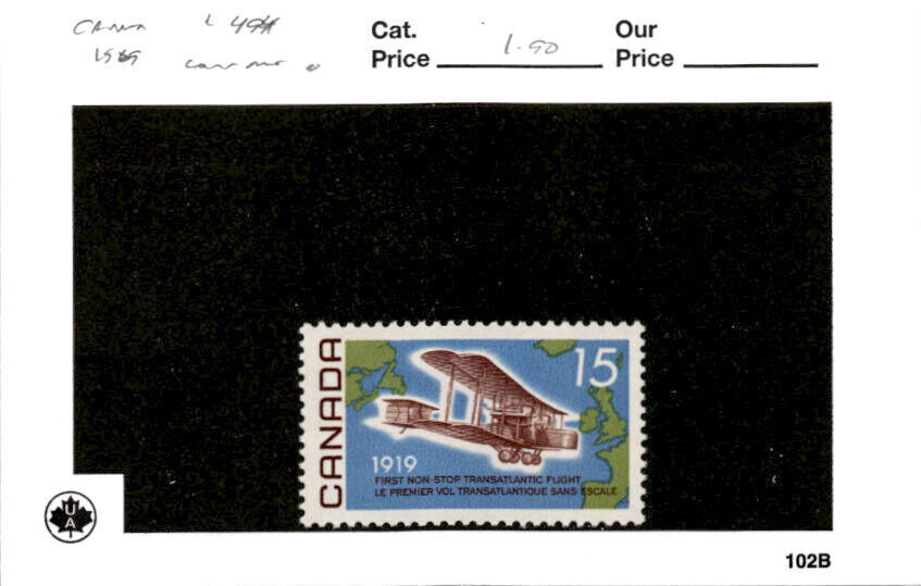 Canada, Postage Stamp, #494 Mint Hinged, 1968 Airplane Map (AJ ...