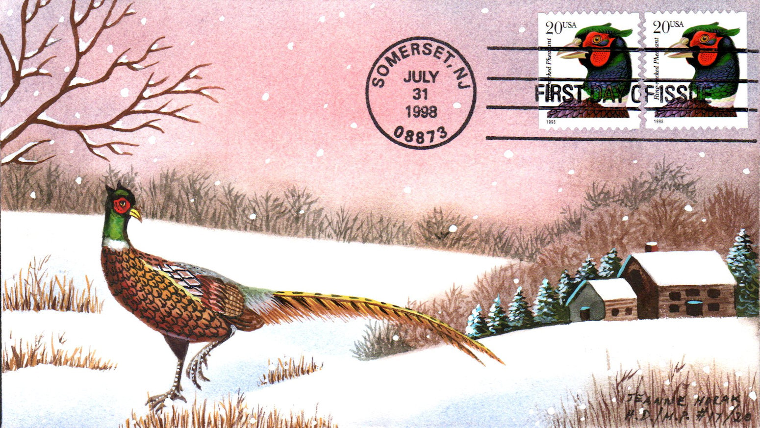 #3050 Ring-necked Pheasant Horak FDC | United States, General Issue ...
