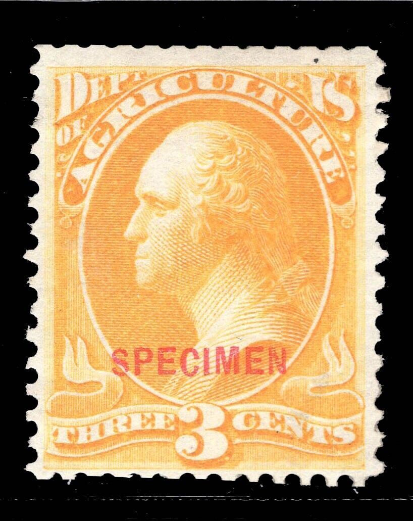 US Stamps #O3S Official Specimen LOT #80700* | United States, Back of ...