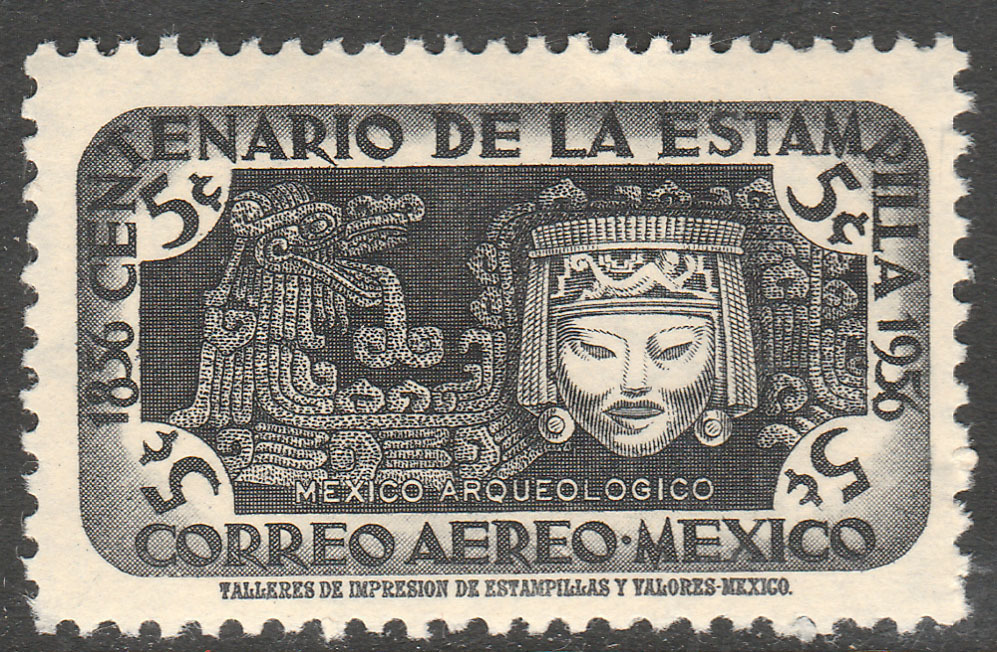 MEXICO C229, 5¢ Centenary of 1st postage stamps. MINT, NH SINGLE. VF ...