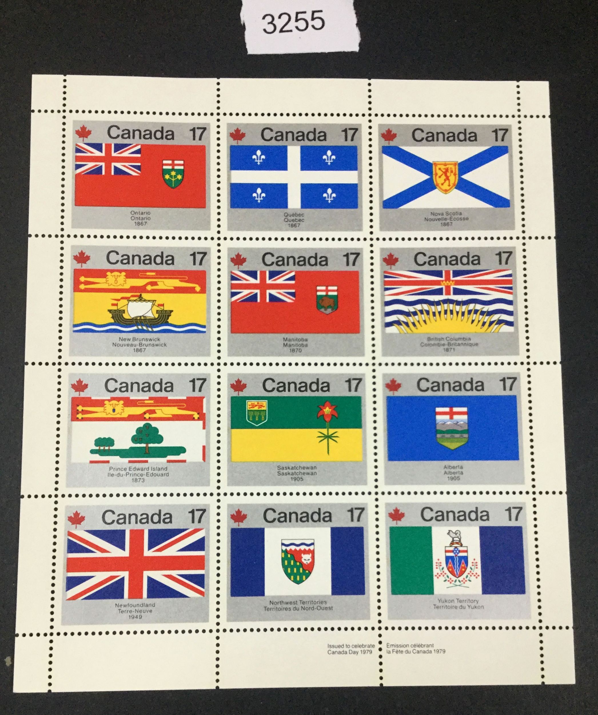 US Stamps #17C Flagsheet Canada Mint OG NH LOT #3255 | United States ...