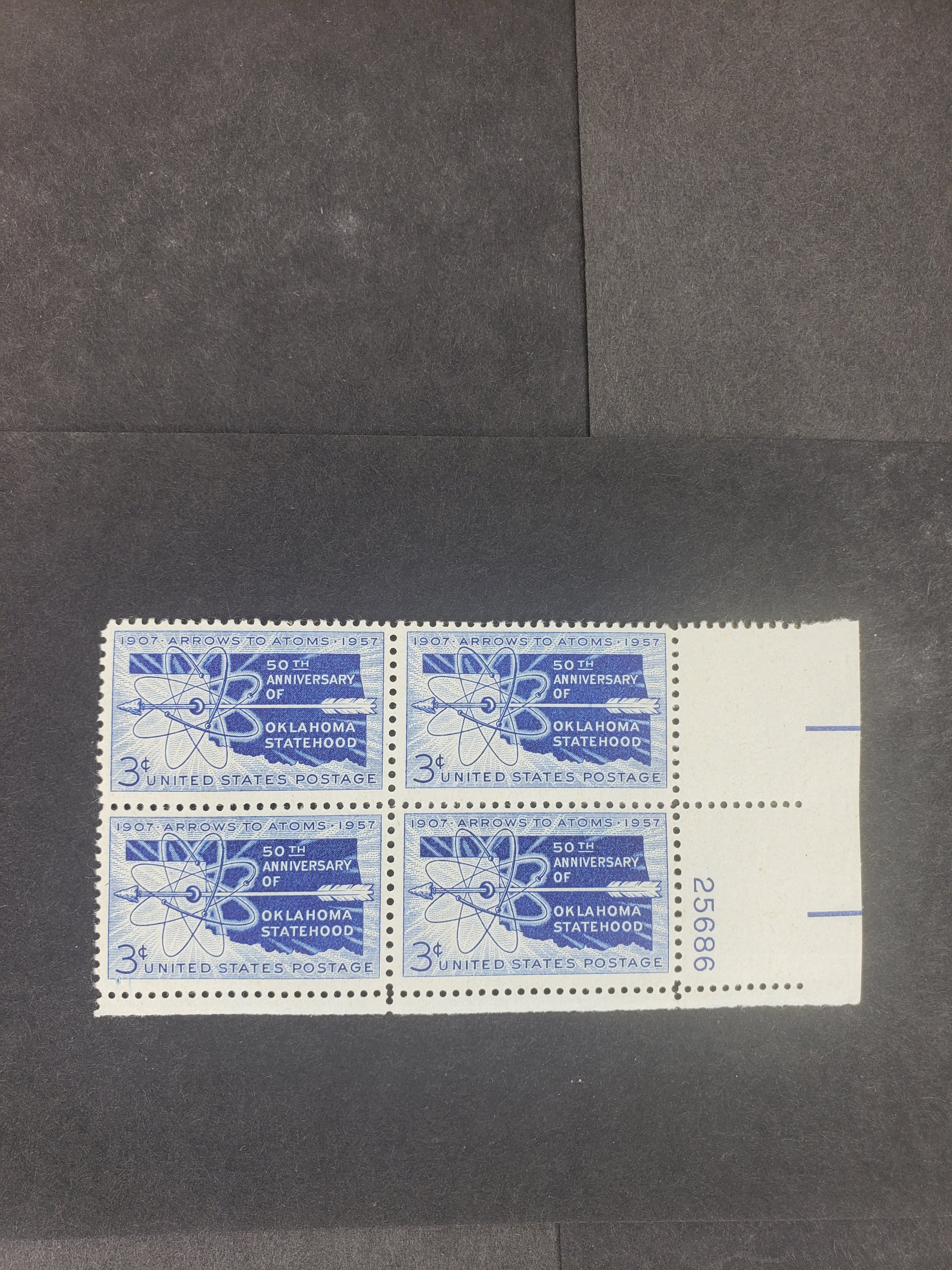 1957 3c Oklahoma Statehood US 1092 | United States, General Issue Stamp ...