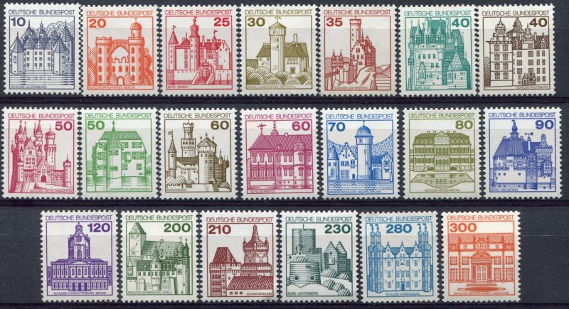 Germany Mi.# one Card Set from 1949-1969 German Buildings MNH | Europe ...