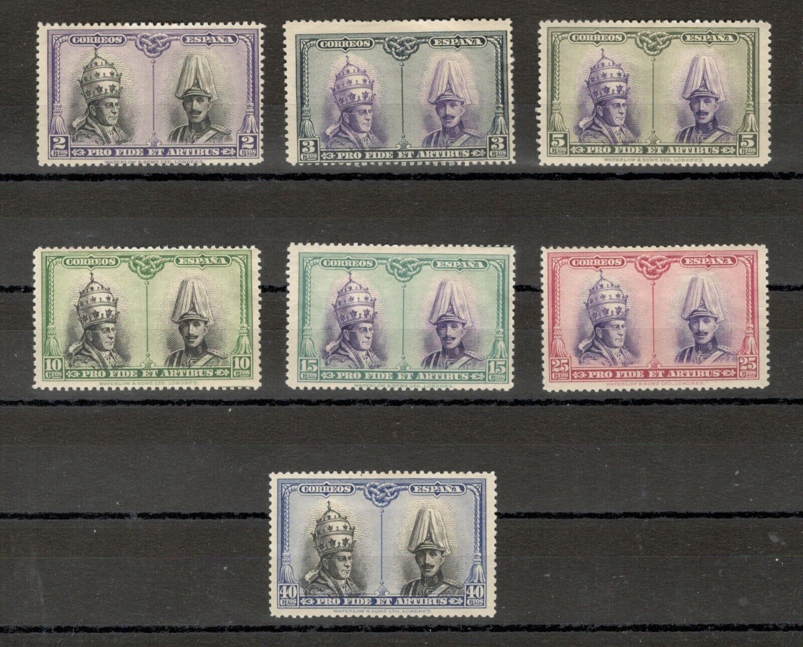 SPAIN - 7 MH STAMPS - Pope Pius XI & King Alphonso - 1928. | Europe ...