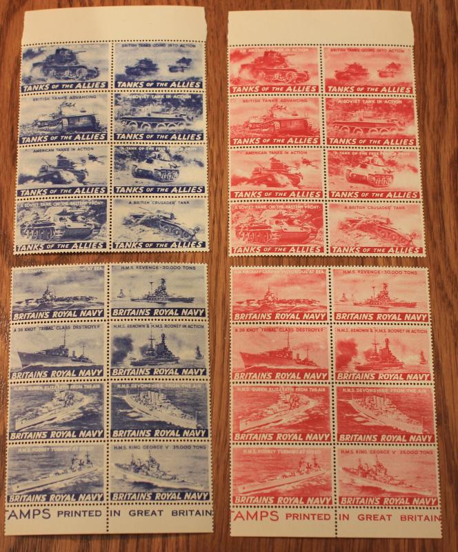 Wwii 32 Different Mint NH Stamps Tanks of the Allies & Britain'S Royal ...
