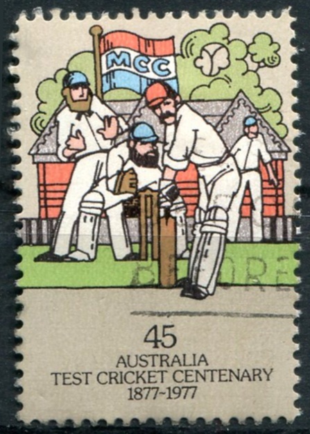 Australia Sc#666 Used, 45c gray & multi, Centenary of Australia-England ...