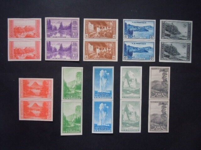 #756-765 National Parks Horizontal Line Pairs CV $40 MNH NGAI VF #3a ...