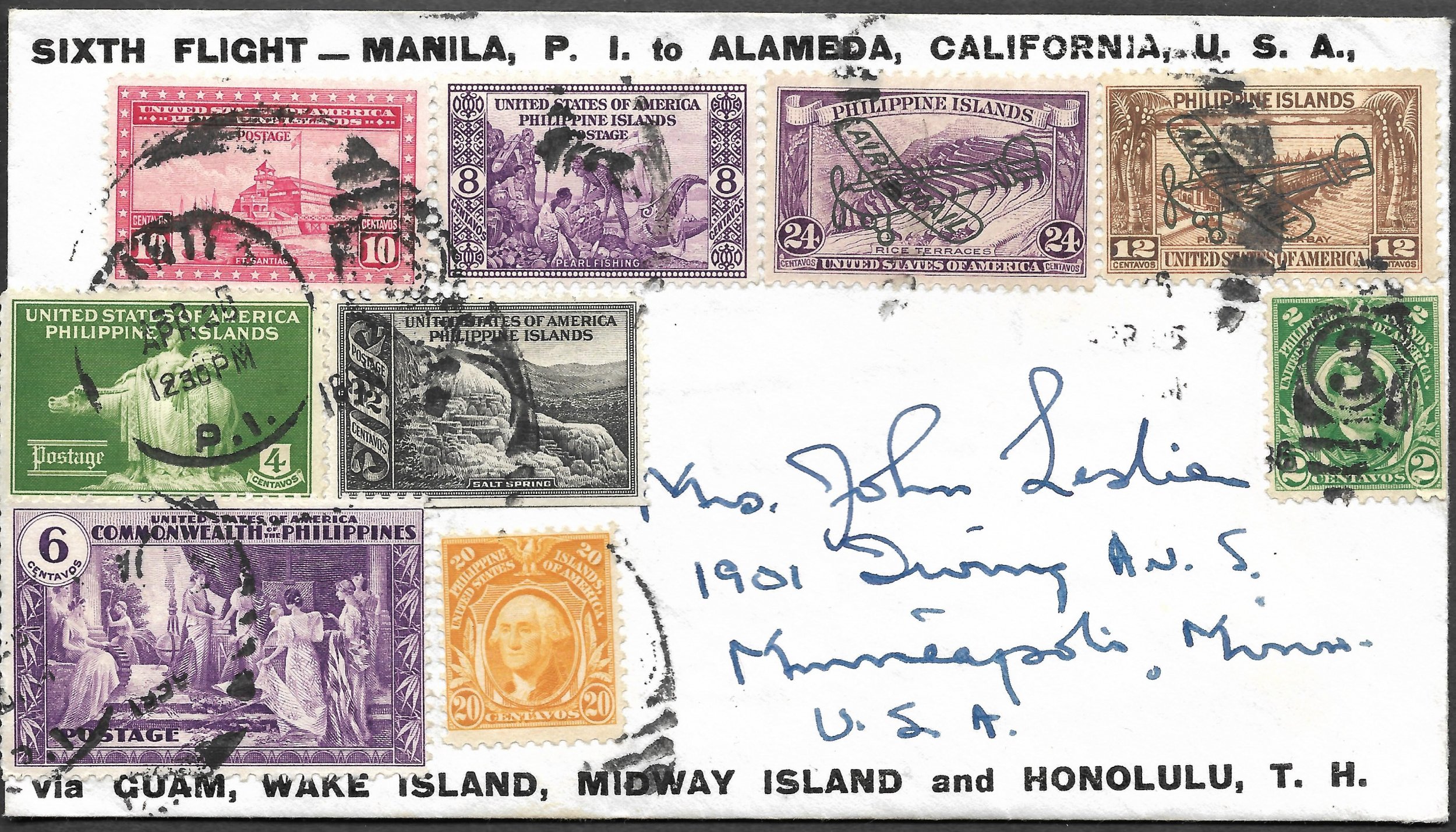 Doyle's_Stamps: China Clipper Cover w/A. Earhart Navigator F. Noonan's ...