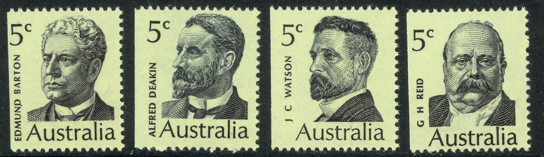 AUSTRALIA 1969 PRIME MINISTERS Set Sc 450-453 MNH / HipStamp