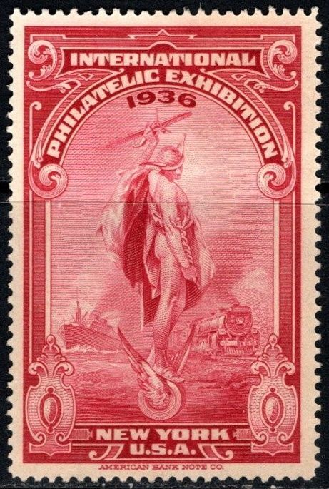 1936 US Poster Stamp National Stamp Exhibition New York Set/4 Unused ...