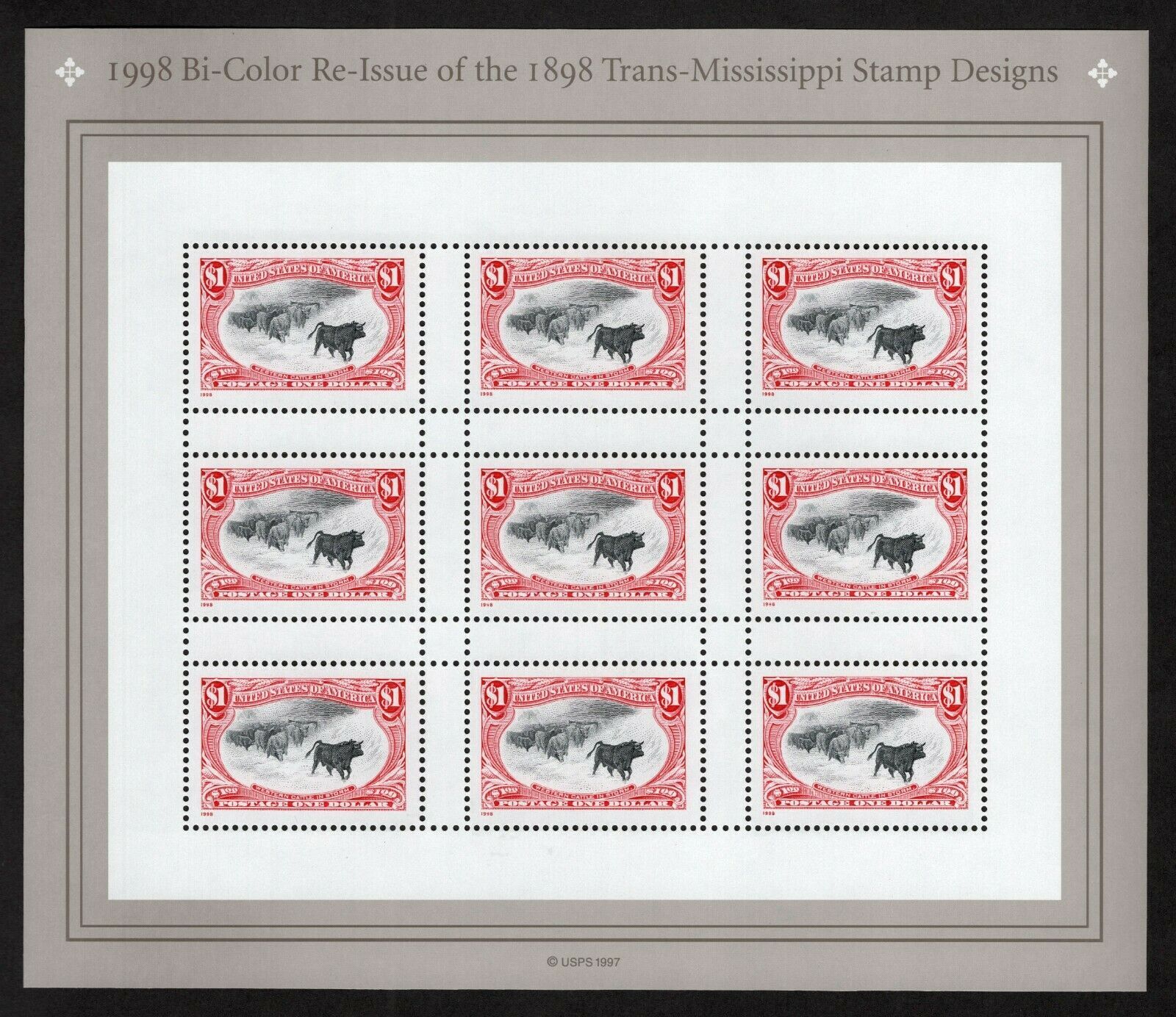 SCOTT #3210 $1.00 Stamp - Full Sheet of 9 (4 Avail, Price Per Sheet ...
