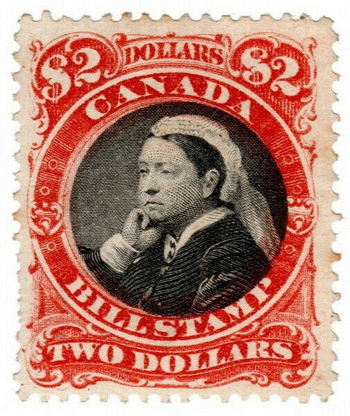 (I.B) Canada Revenue : Bill Stamp $2 (1868) | Canada, Stamp / HipStamp