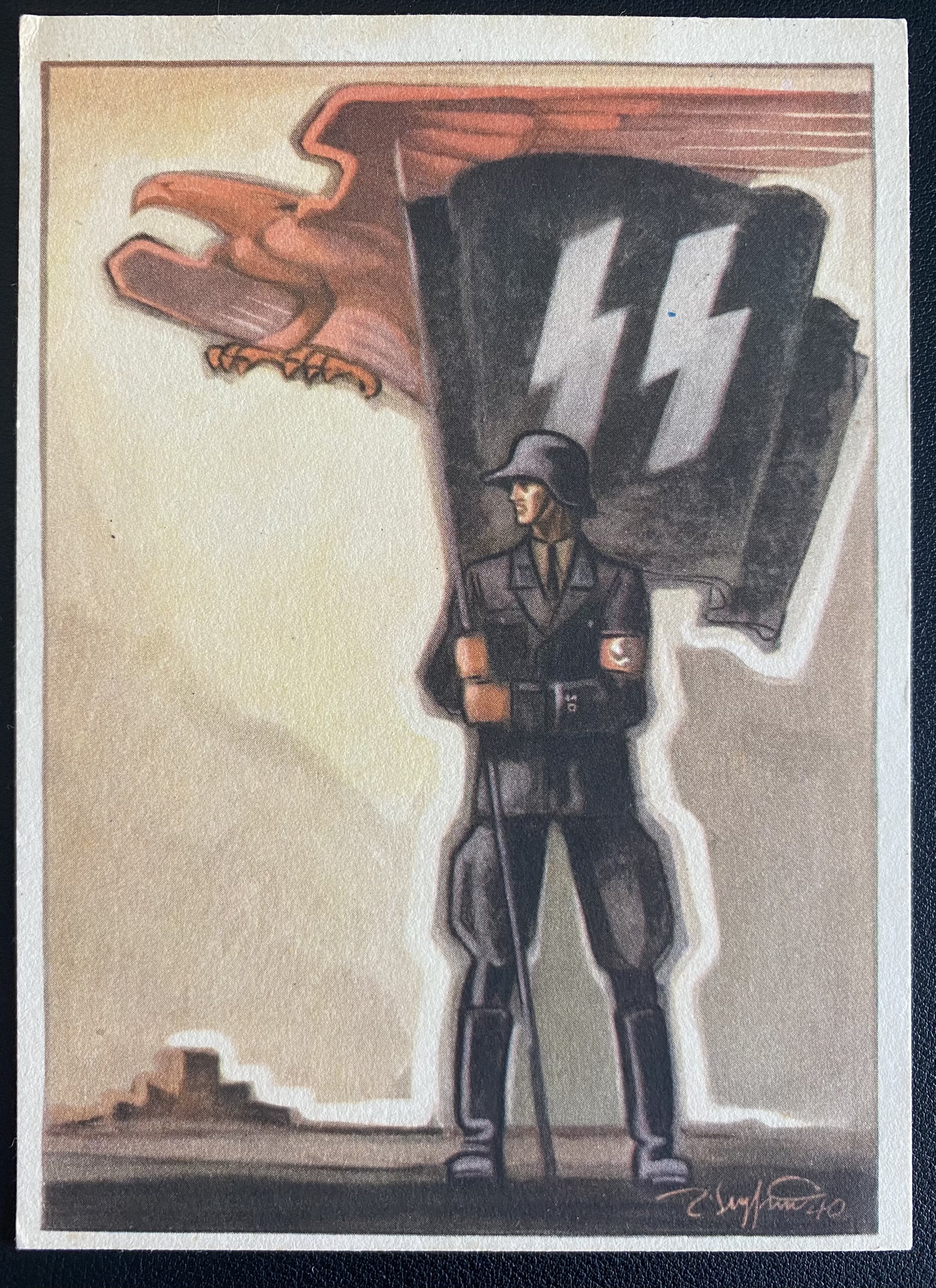 1941 Vienna Germany Picture Postcard Cover Waffen SS Police special ...