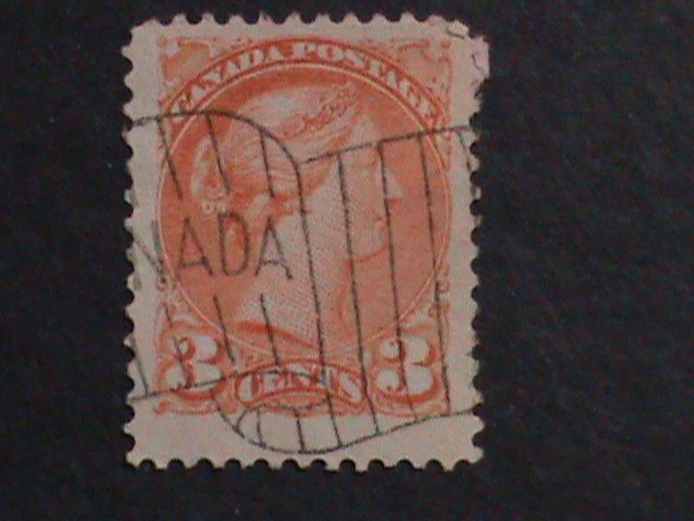 Canada-1873 Sc#37 Queen Victoria-Fancy Cancel 149 Years OLD Rare Very ...