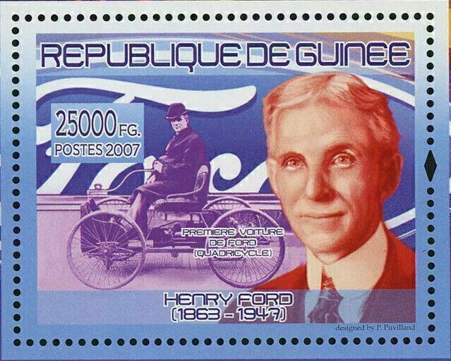 Ford Car Stamp Henry Ford Quadricycle Shelby GT500 Taurus 2000 GXL S/S ...